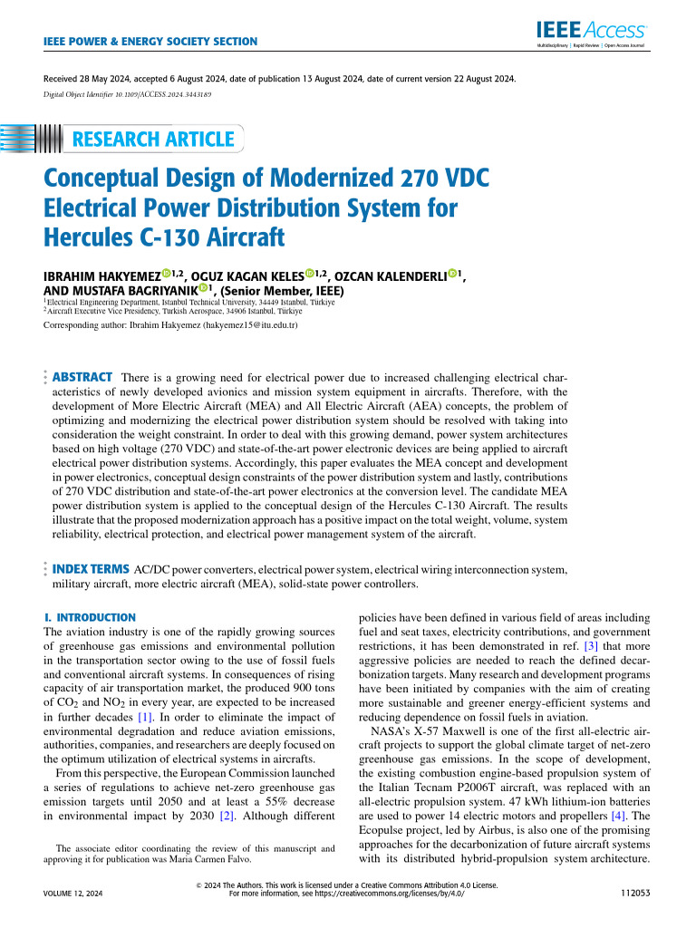 Modernized 270 VDC Power System for C-130 | PDF | Alternating Current ...