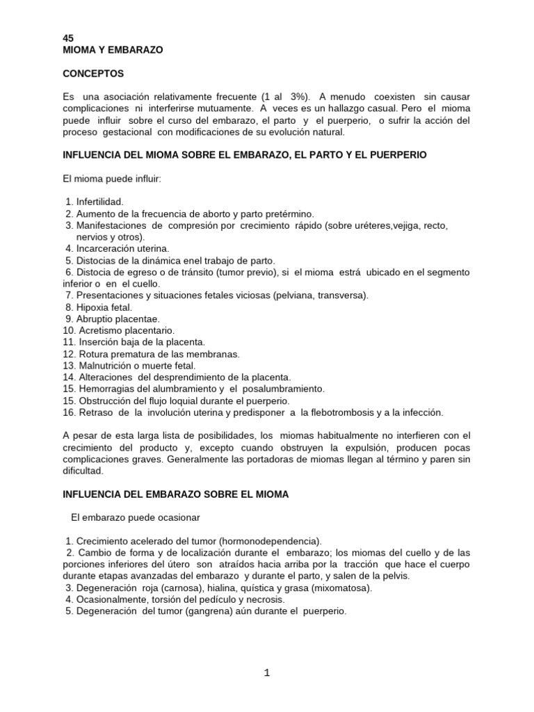 49 Mioma Feb 9 | PDF | El embarazo | Parto
