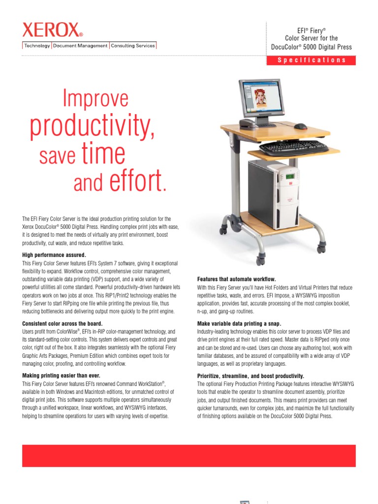 File Prod DC 5000 Efi Specs | PDF | Graphical User Interfaces ...