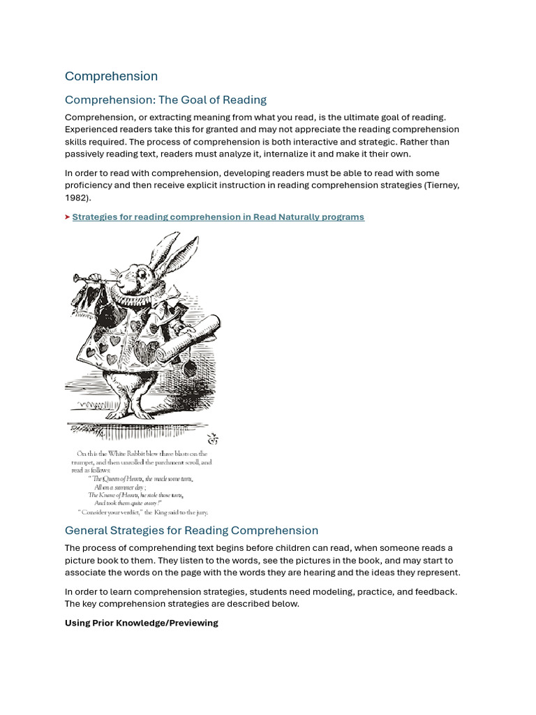 Effective Reading Comprehension Strategies | PDF | Reading ...