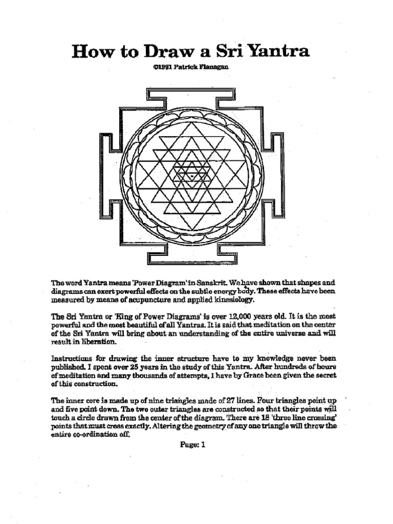 How To Draw Sri Shri Yantra Draw Pat Flanagan | PDF