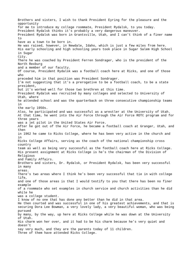 El Proceso de Aprendizaje de La Vida-Hermano Donald D. Rydalch | PDF ...