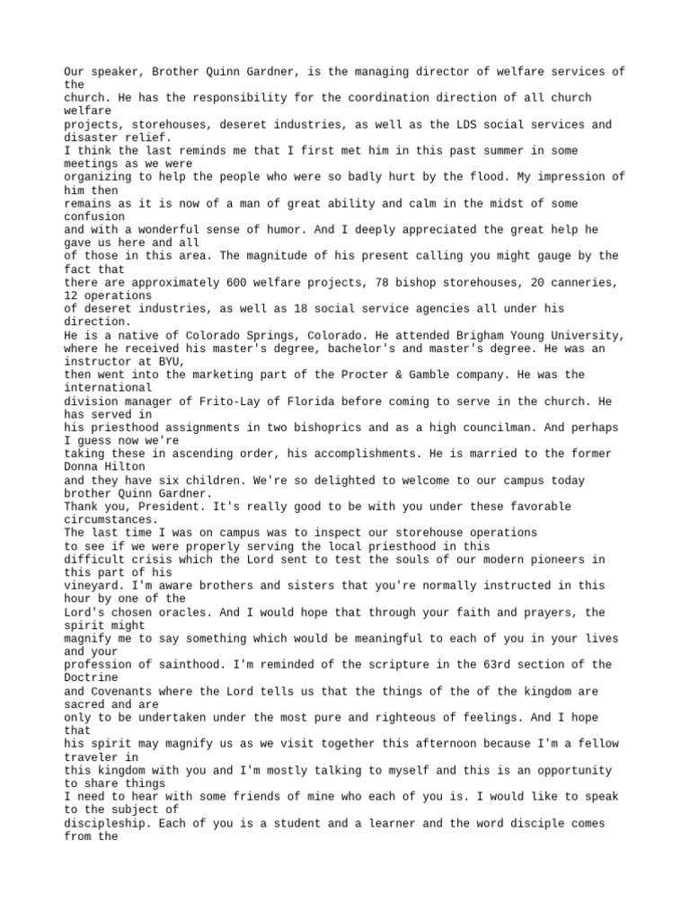 Discipulado-Hermano R. Quinn Gardner | PDF | Revelation | Faith