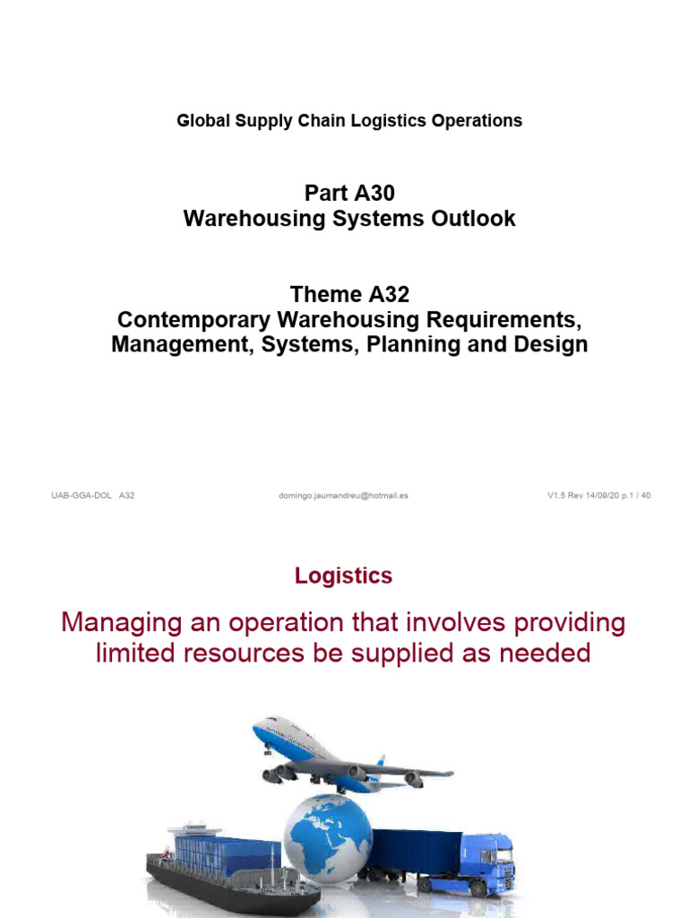DOL A32 - Contemp WH Req, Management, Systems, Planning Design v2.0 ...