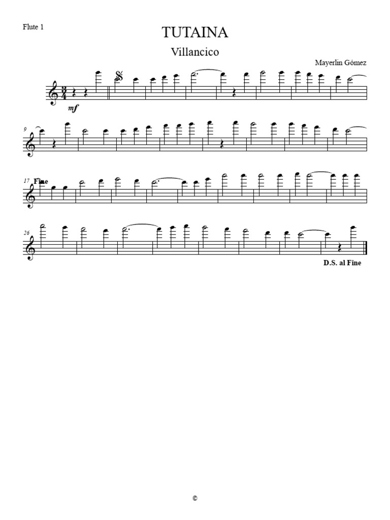 Tutaina Flautas - Flute 1 | PDF