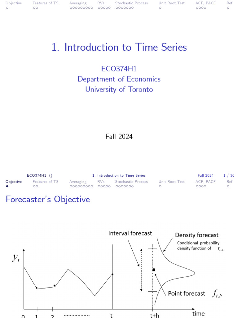 1. Introduction to Time Series | PDF | Stationary Process | Variance