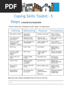 Ach 99 Healthy Coping Skills | PDF