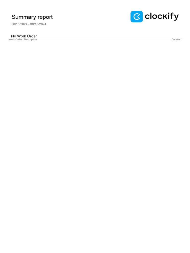 Clockify_Time_Report_Summary_30_10_2024-30_10_2024 | PDF