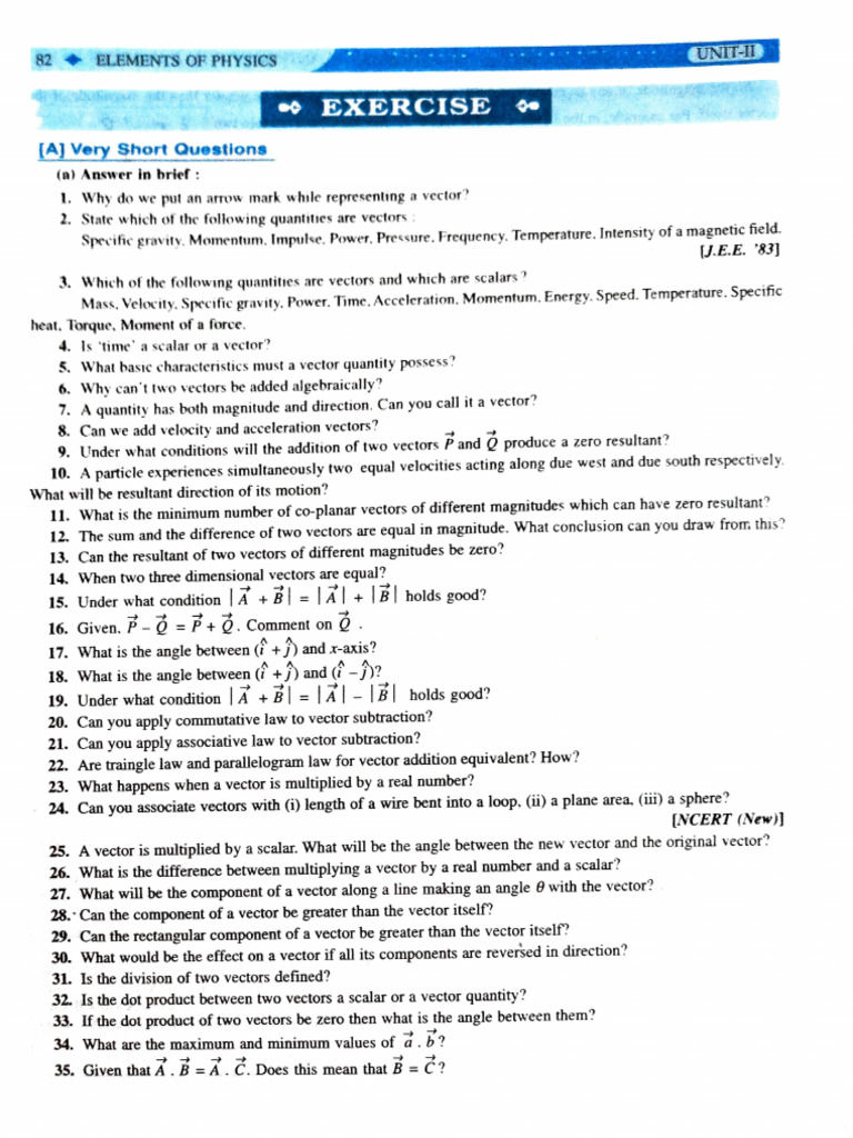 Vector Exercise From DPG | PDF | Euclidean Vector | Linear Algebra