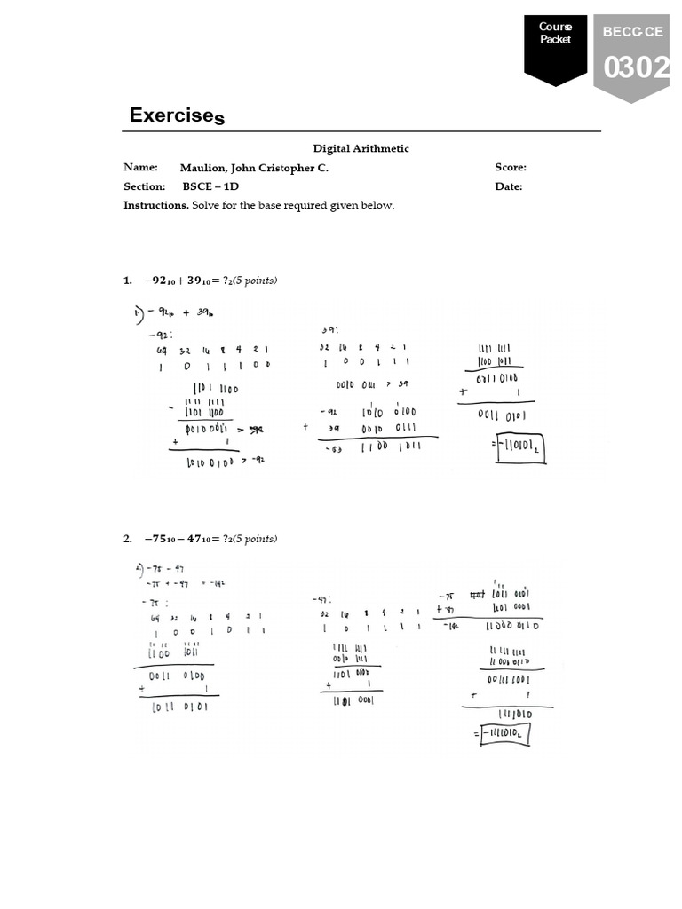 Maulion-Digital Arithmetic | PDF