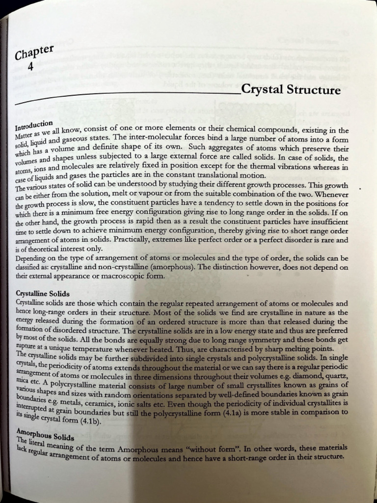 UNIT-3 PHYSICS( Crystal Structure) | PDF