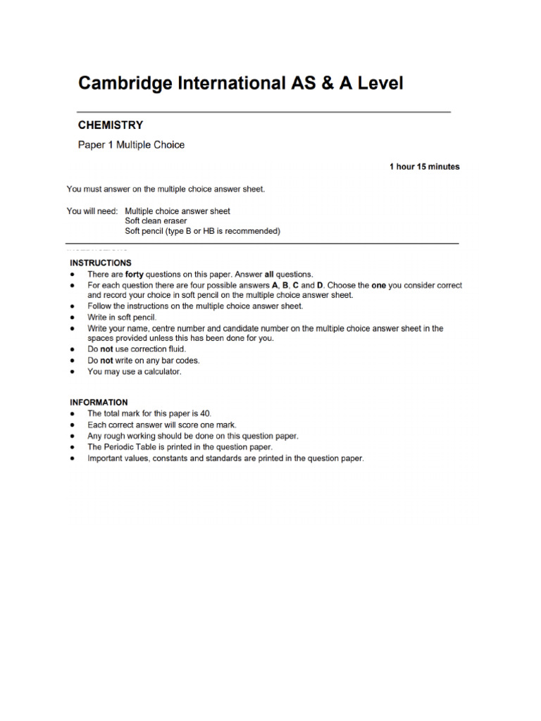 AS Mock Paper 1 | PDF