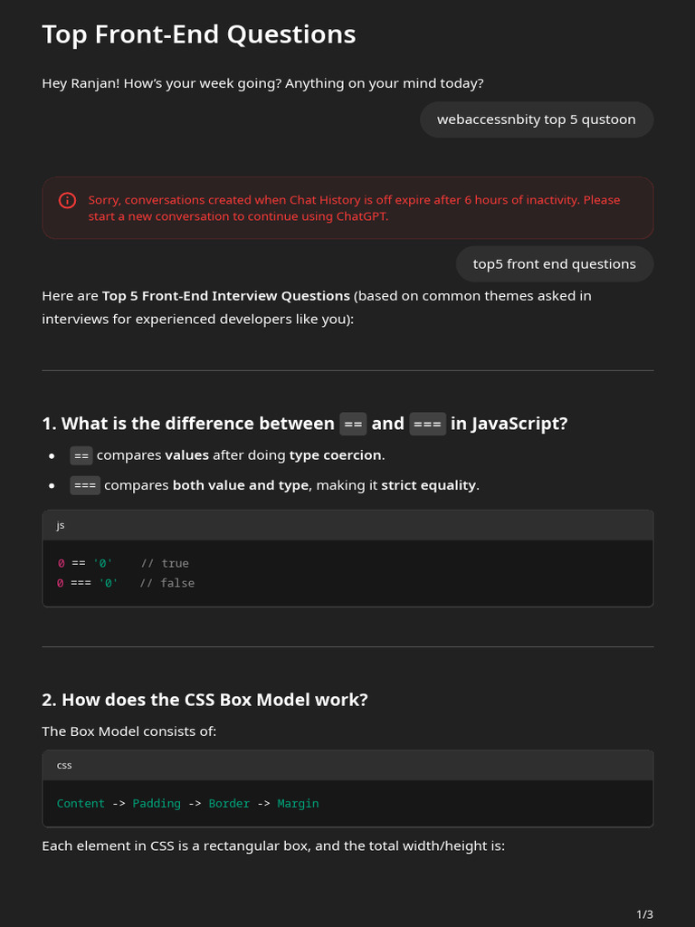 Top Front-End Questionsa | PDF | Document Object Model | Java Script