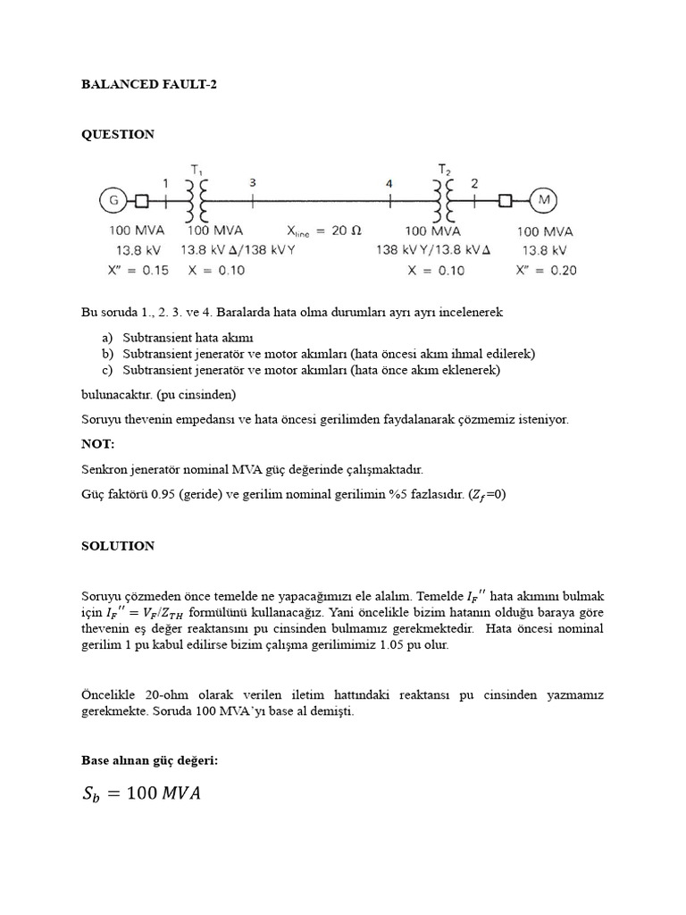 SOLUTION-BALANCED FAULT-2-Solution | PDF