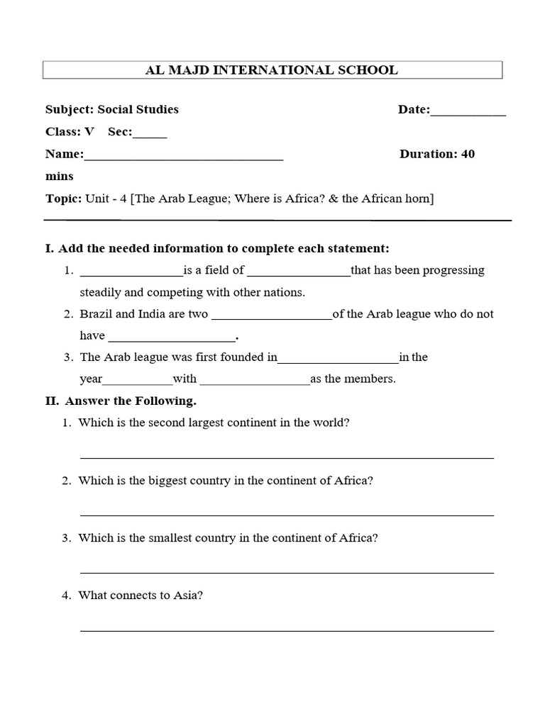 Grade 5 worksheet-1 | PDF