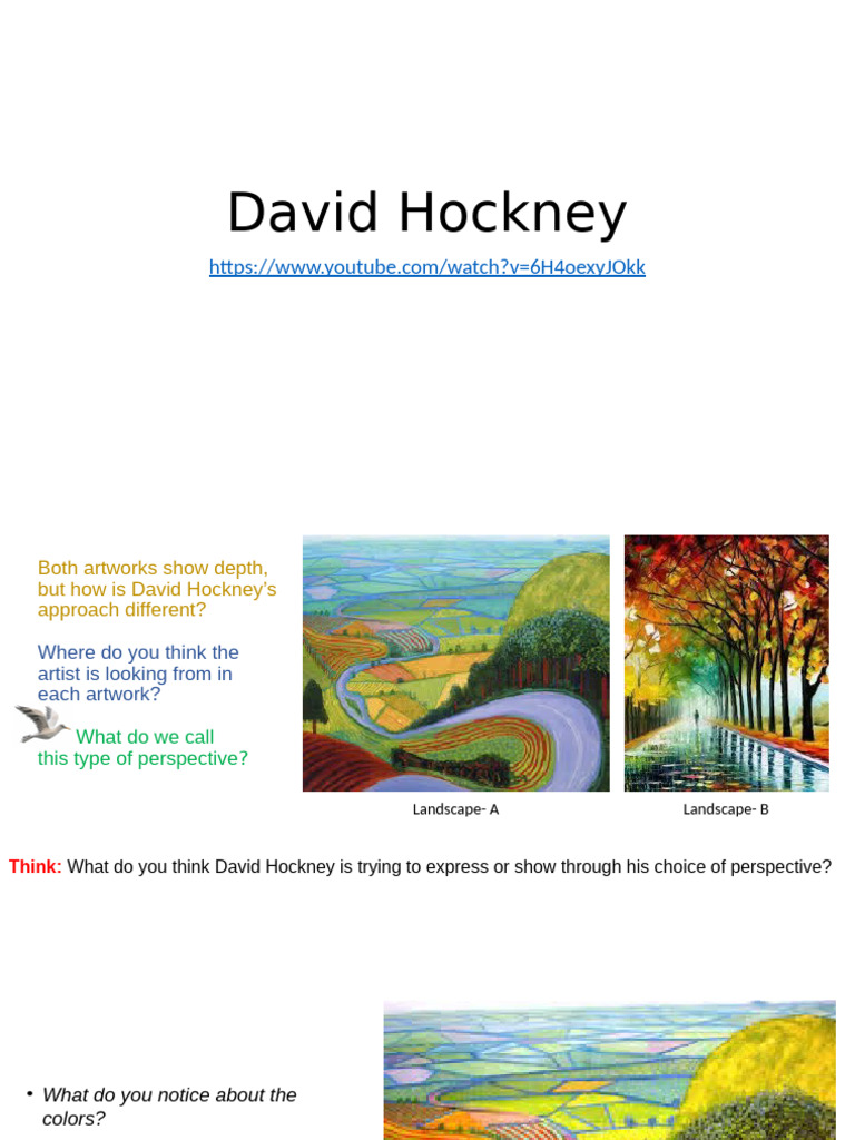 David Hockney Landscapes | PDF | Landscape | Perspective (Graphical)