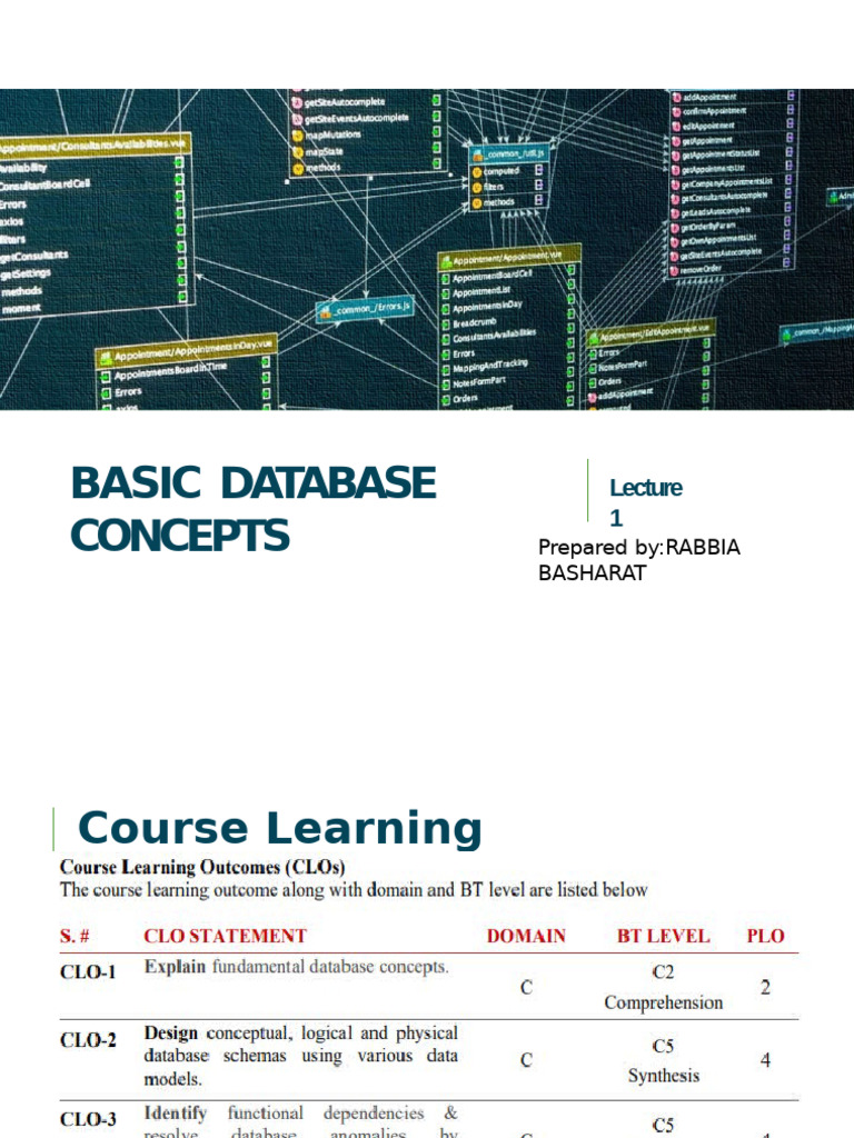 Lecture 1- Database Concepts and File Base Approach | PDF | Databases | Conceptual Model
