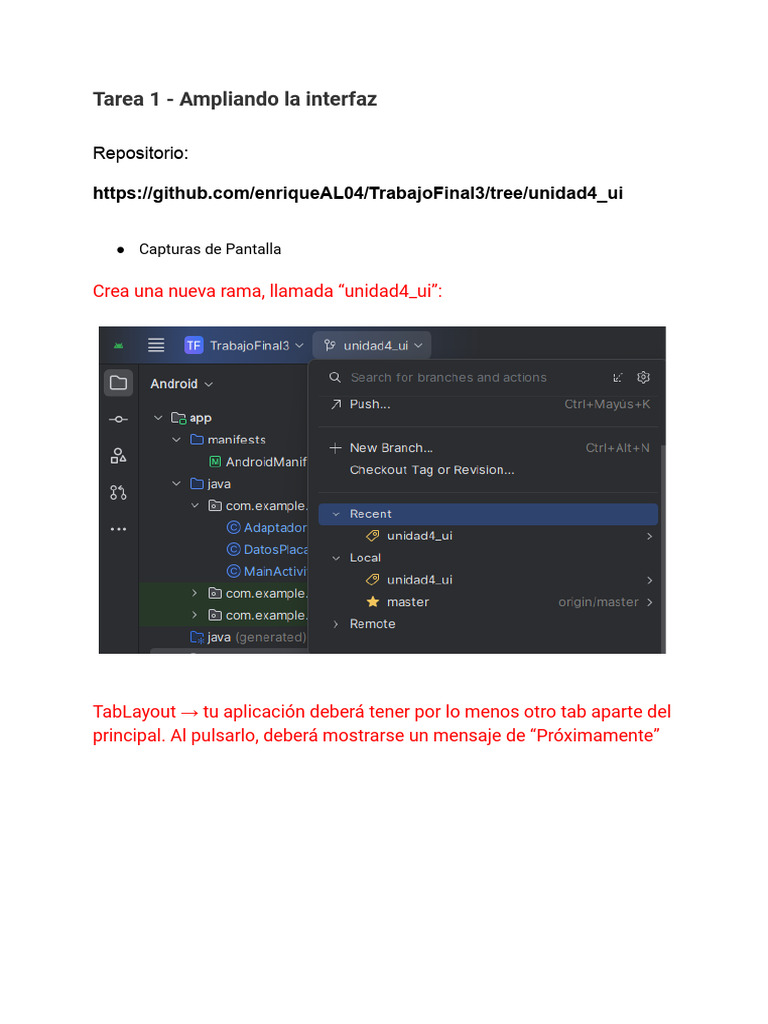Tarea 1 - Ampliando La Interfaz | PDF
