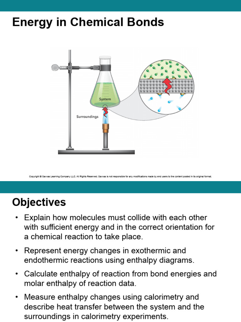 Chem - U9.1 NOTES, EnergyInChemBonds - TXS25 | PDF | Enthalpy ...