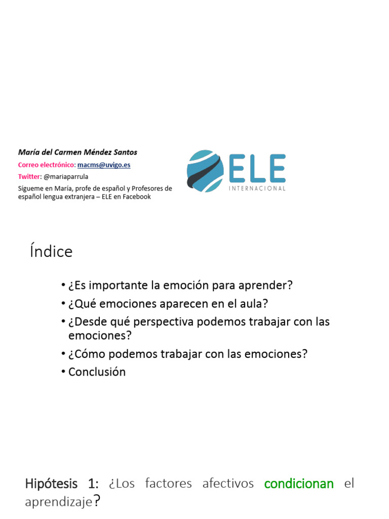 La Dimensión Afectiva en La Enseñanza - Profesorado | PDF | Maestros ...