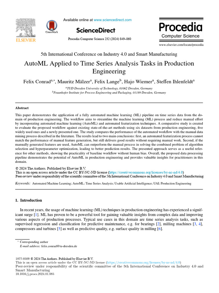 AutoML for Time Series in Production | PDF | Machine Learning | Time Series