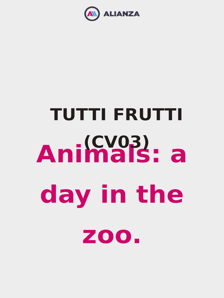 Conversation (Animals A Day in The Zoo.) Student PDF | PDF | Zoo ...