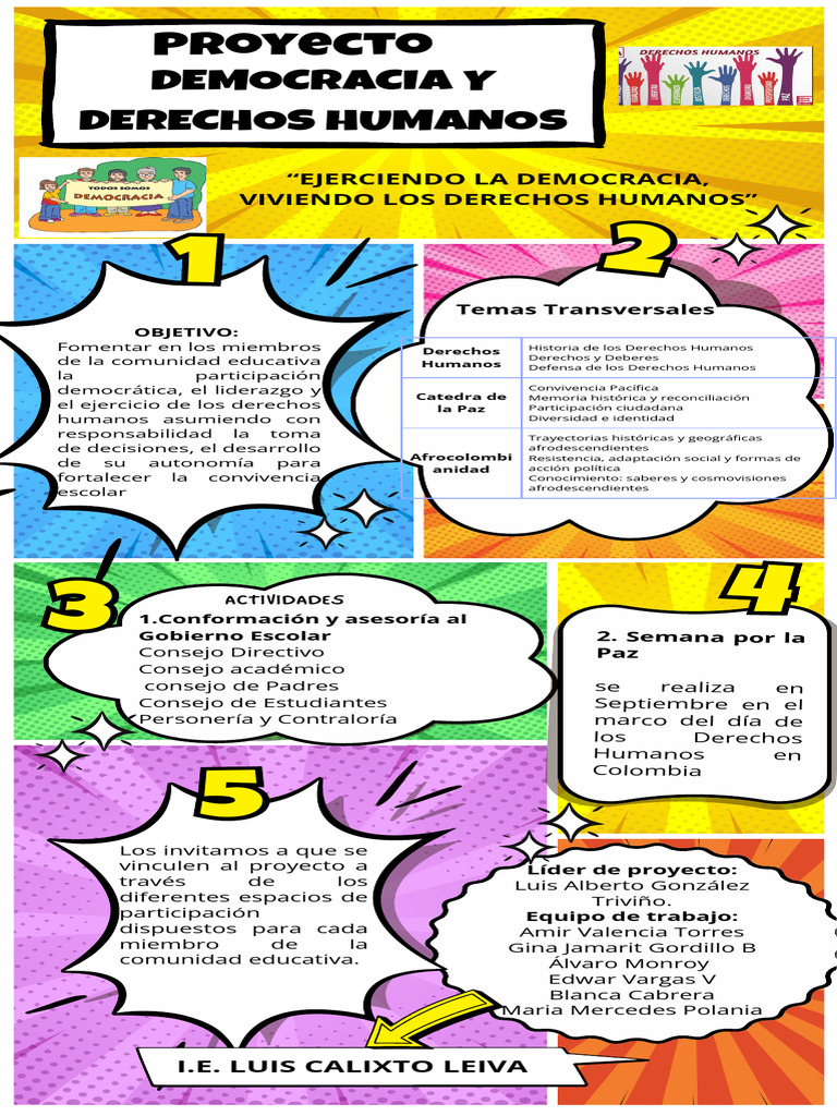 Infografía proyecto creativo de comic divertida colorida | PDF ...