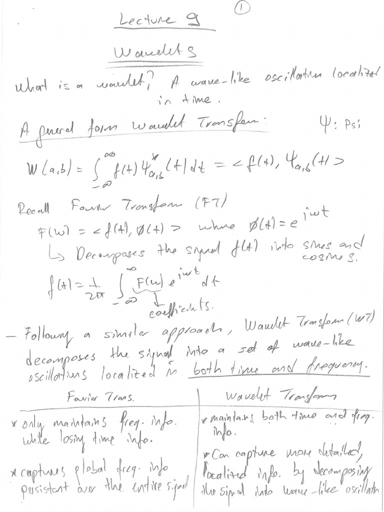 Lecture09_Wavelets | PDF