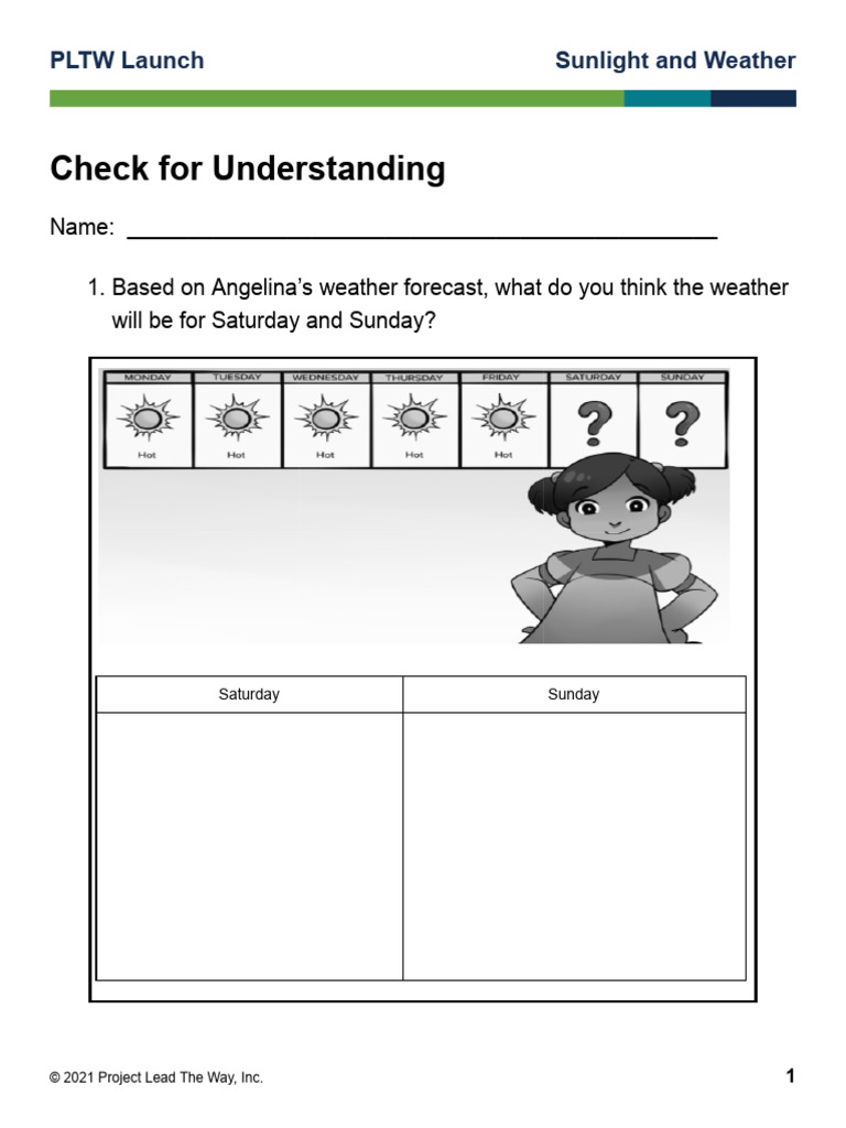 Sunlight and Weather Activity Guide | PDF