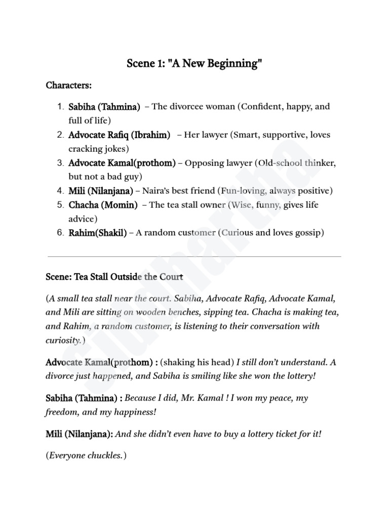 Scene 1 - A New Beginning | PDF