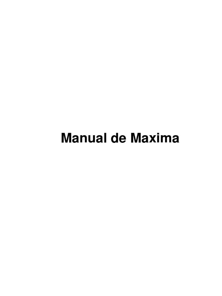 Manual Maxima | PDF | Interfaz de línea de comando | Función (Matemáticas)