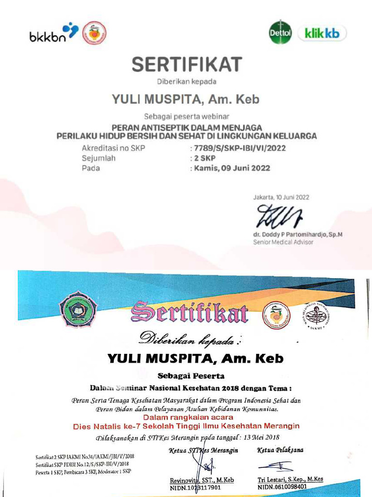 Sertifikat Yuli | PDF