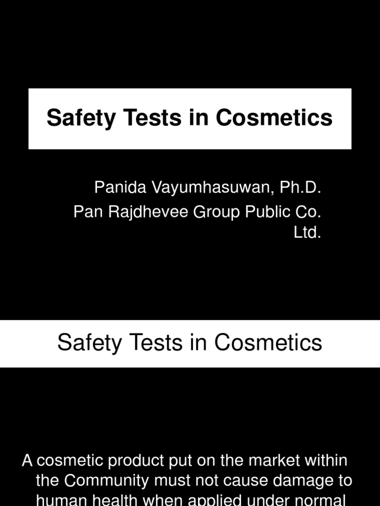 Safety Assessment of Cosmetic Products: An Overview of Testing ...