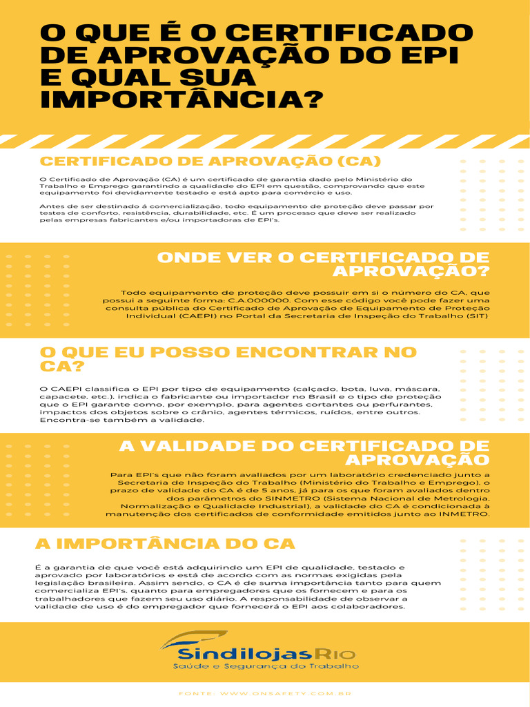 O Que É o CA Do Epi e Sua Importância | PDF | Metrologia