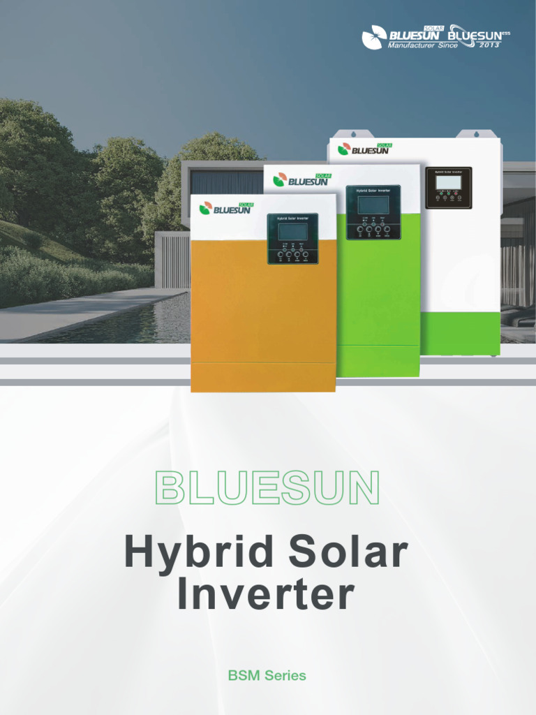 Bluesun BSM Hybrid Inverter Overview | PDF | Battery Charger | Power ...