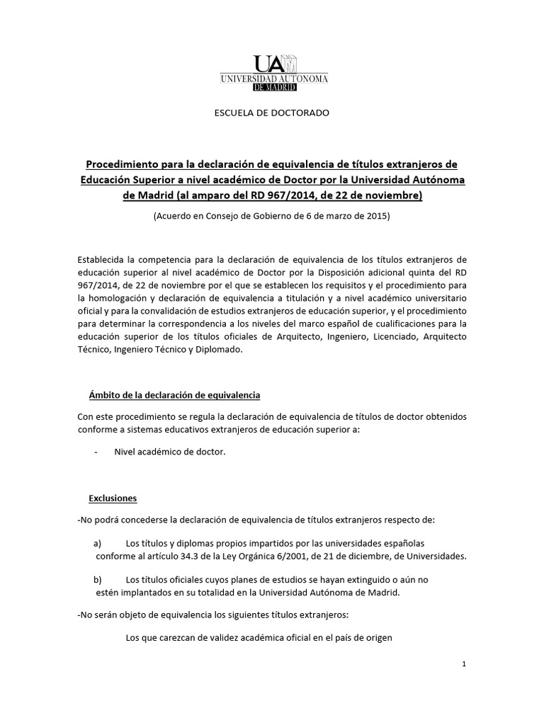 ()Procedimiento_para_la_Declaraci_n_de_Equivalencia_a_Nivel_Acad_mico_de_Doctor+(1)-1 | PDF ...