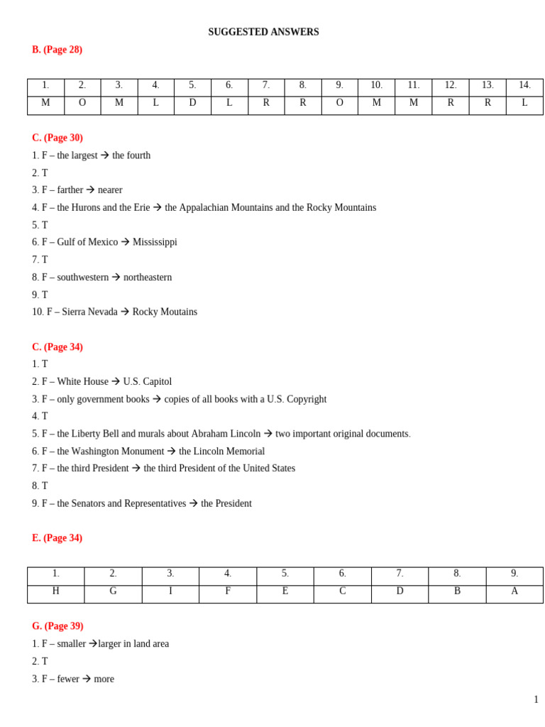 Answers - Unit 3 | PDF