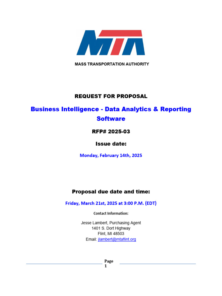 RFP 2025-03 - BI - Data Analytics Rep Software | PDF | Computer ...