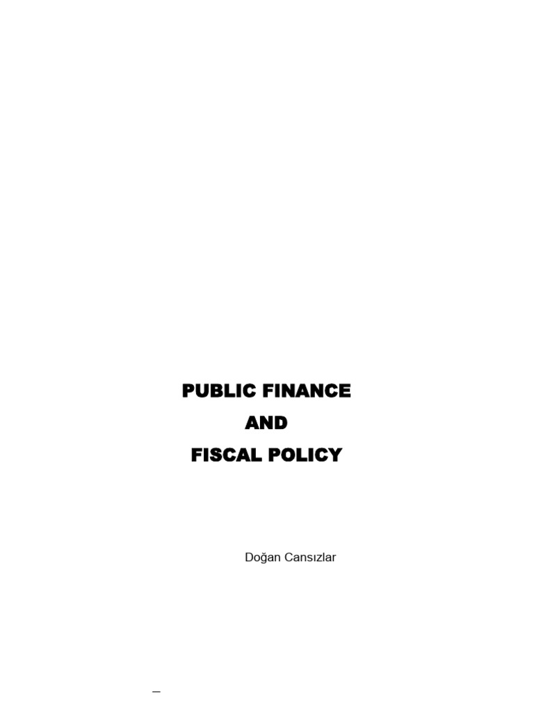 Econ324 Public Finance and Fiscal Policy (I) | PDF | Public Finance ...
