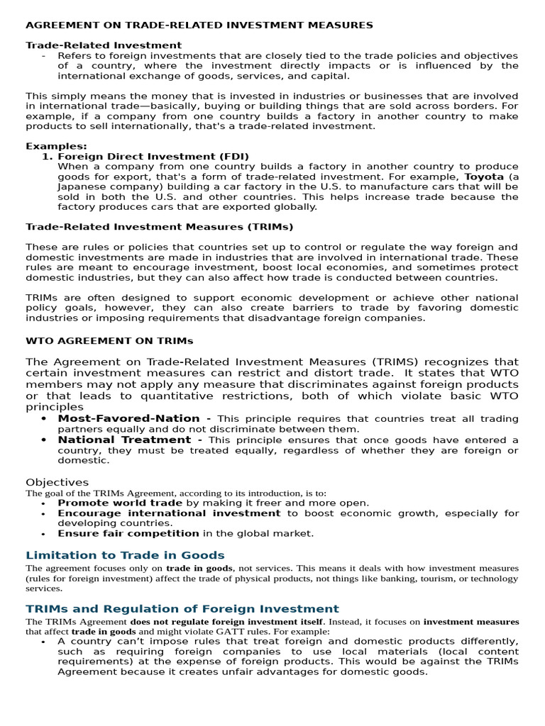 Summary Report in International Business and Trade | PDF | World Trade ...