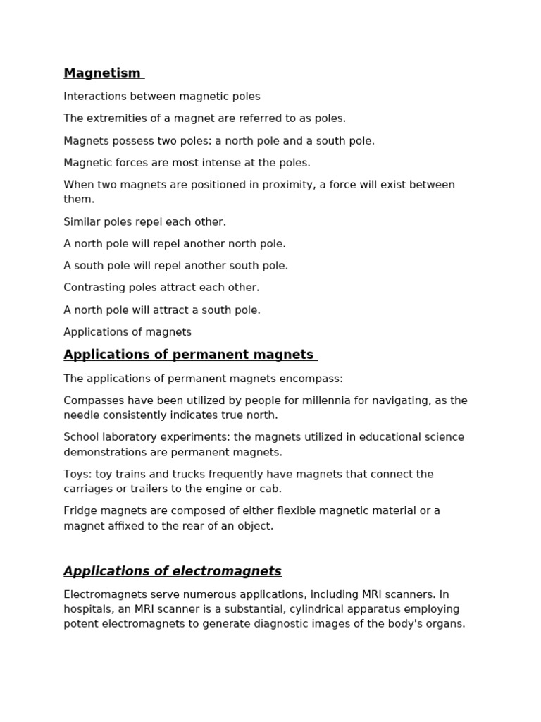 Physics Magnetism | PDF