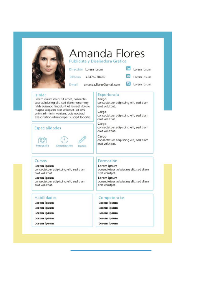 Plantilla de CV 2 | PDF
