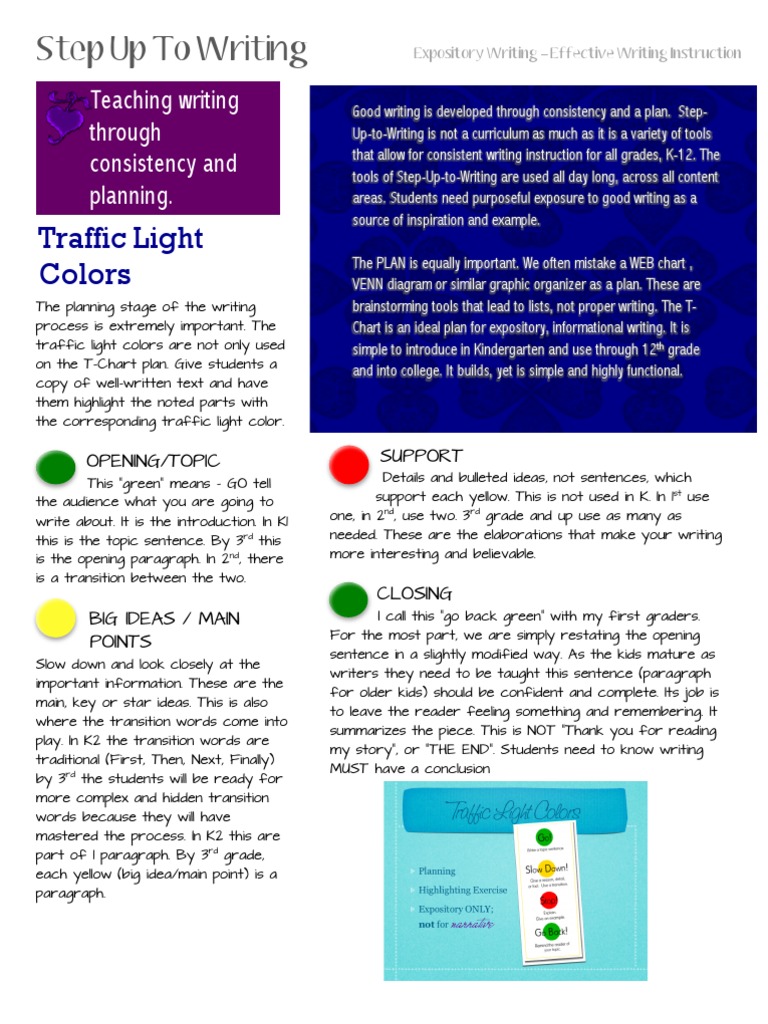 Traffic Light Writing for Kids | PDF | Paragraph | Kindergarten