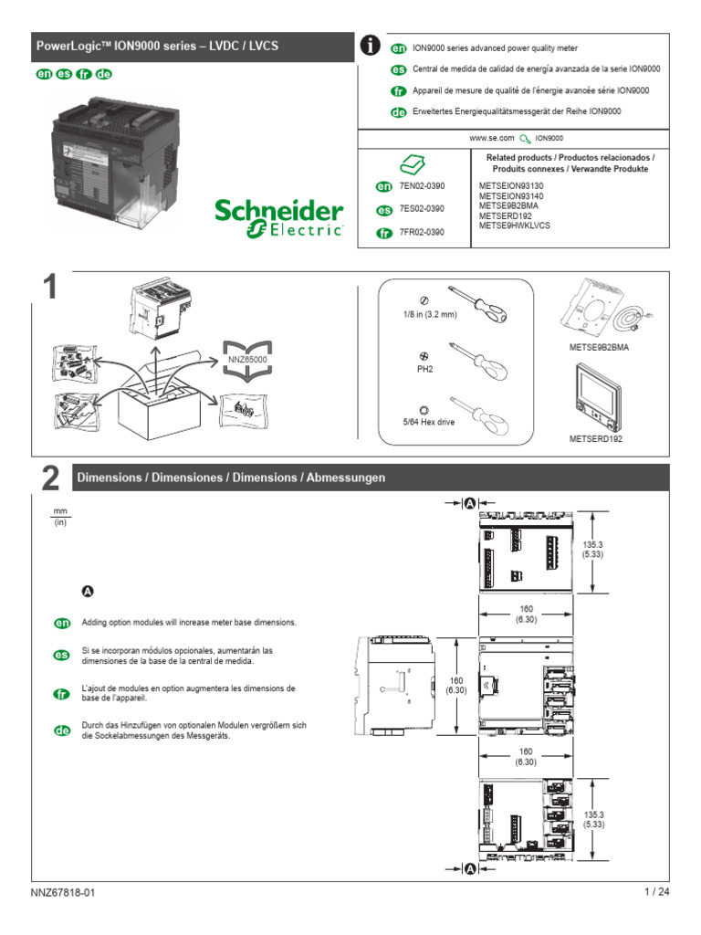 ION9000 Series Power Quality Meter Guide | PDF | Electricity ...