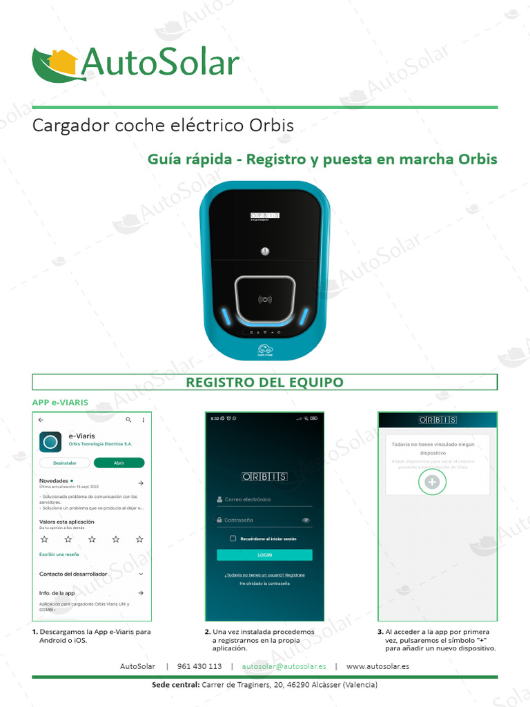 Manual Orbis Configuracion | PDF | Aplicación movil | Fotovoltaica
