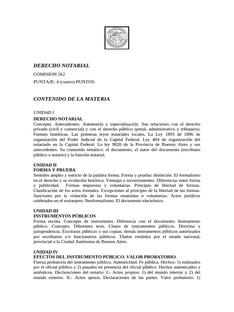 Programa Derecho Notarial | PDF | Ley común | Justicia
