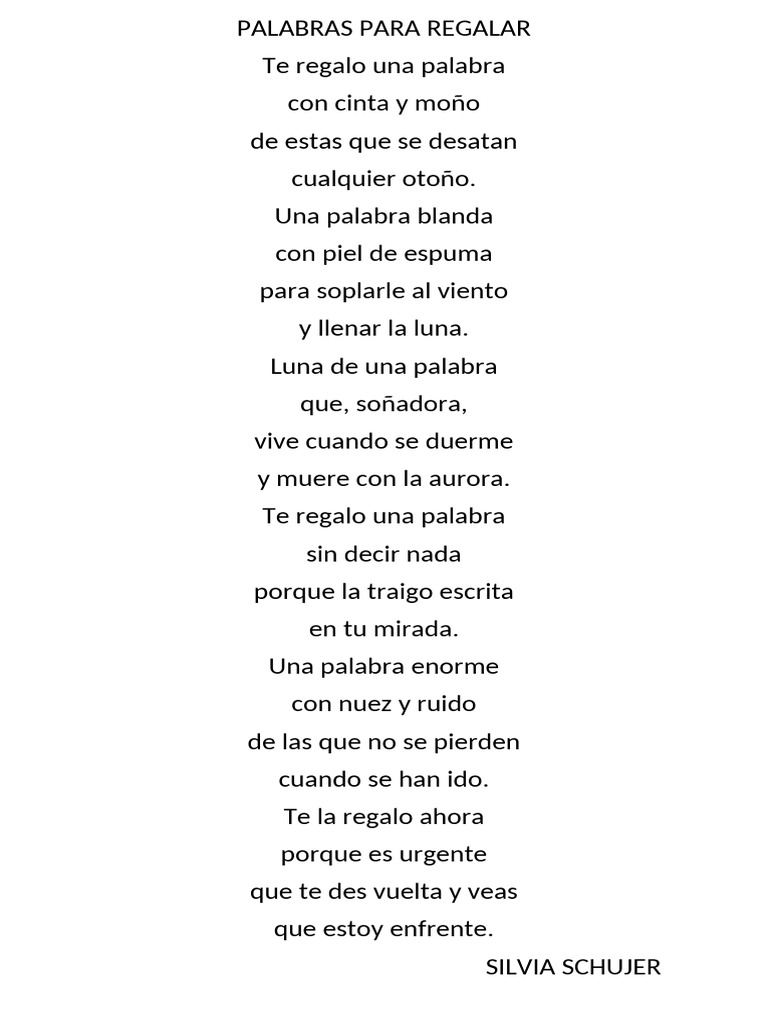 Poesia Silvia Schujer | PDF