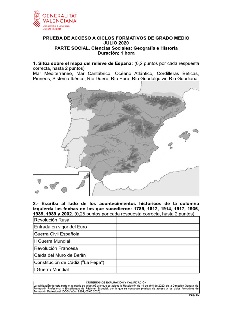 ACFGM SOCIALES CAS EXAMEN 2b346 | PDF | España | Ciencias Políticas