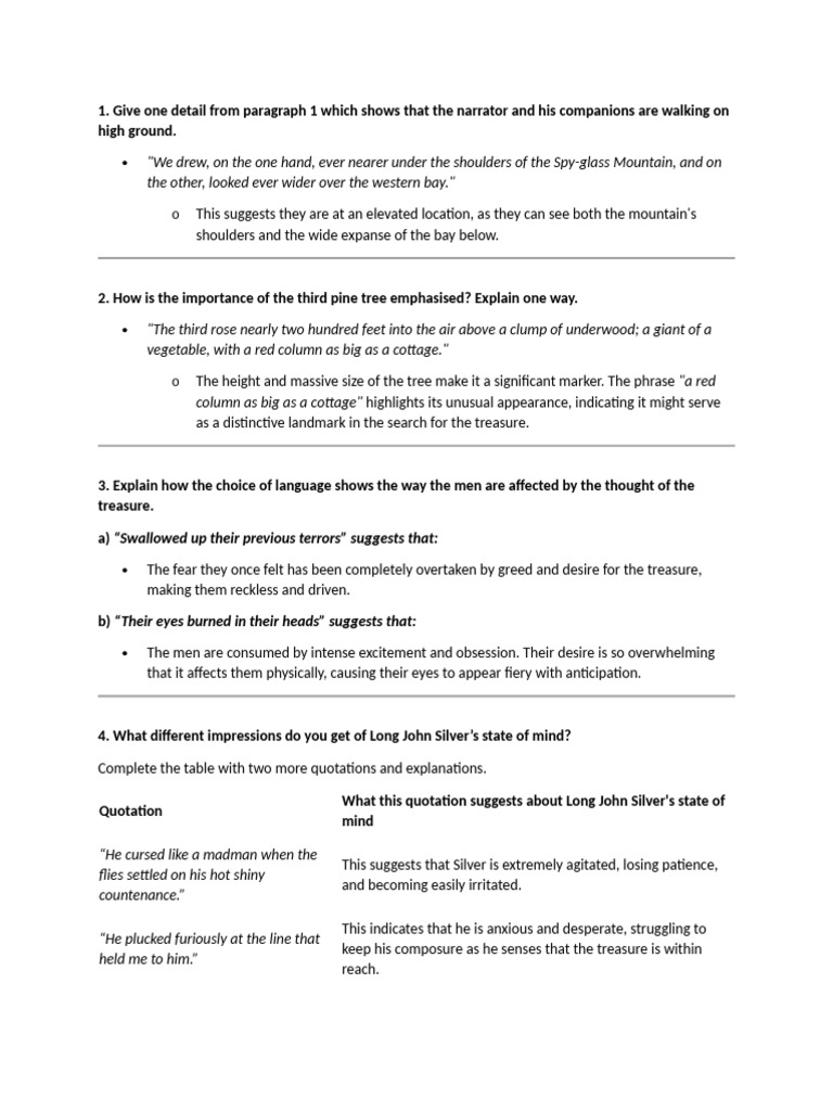 Treasure island comprehension answer keyy (1) | PDF