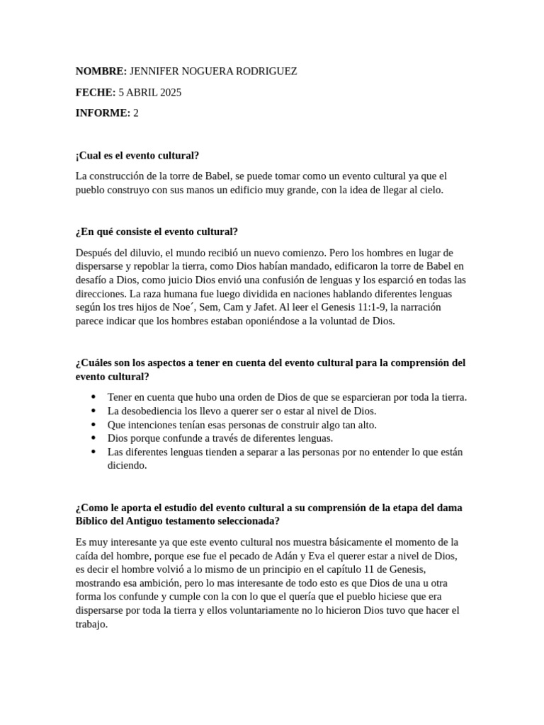 Informe 2 Jennifer | PDF